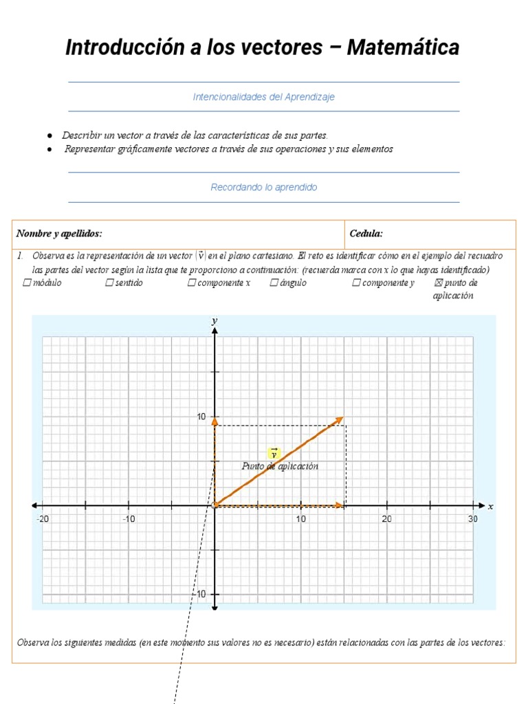 Actividad - Vectores | PDF | Vector Euclidiano | Matemáticas