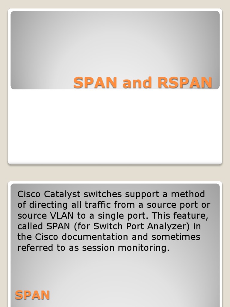 SPAN and RSPAN | PDF | Network Switch | Computer Network