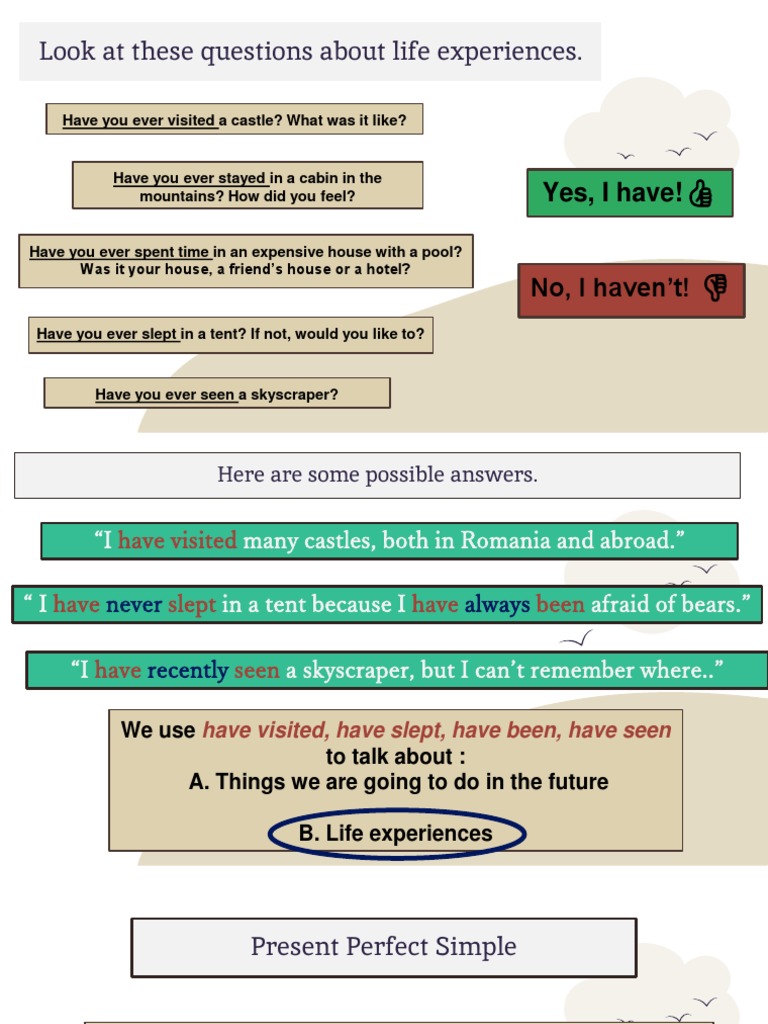 Present Perfect Simple - Theory Part 1 | PDF | Language Families | Linguistics