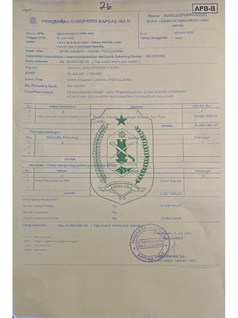 Pencairan Tahap 1 KKM KERENG TULEN | PDF