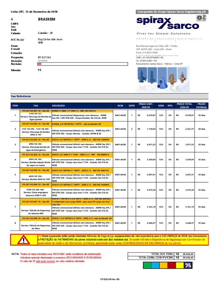 CT-021143-COMERCIAL COM NE DE REFERENCIA Rev.00 | PDF | Embalagem e ...