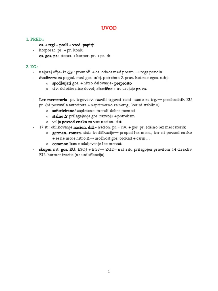 Gospodarsko Pravo | PDF