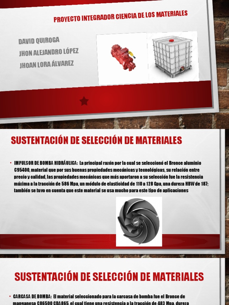 Proyecto Integrador Ciencia de Los Materiales | PDF | Tubería ...