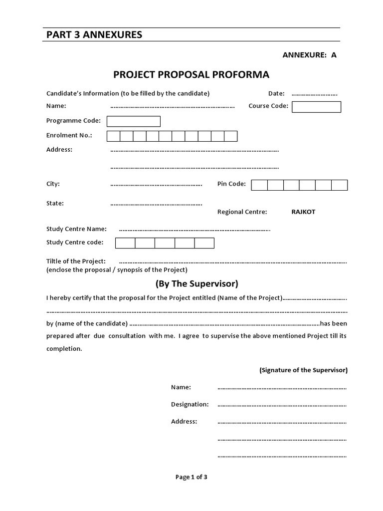 Project Proposal Proforma | PDF