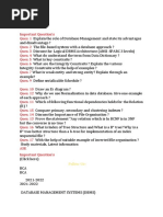 DBMS-Super Important questions-18CS53 | PDF | Databases | Relational Database