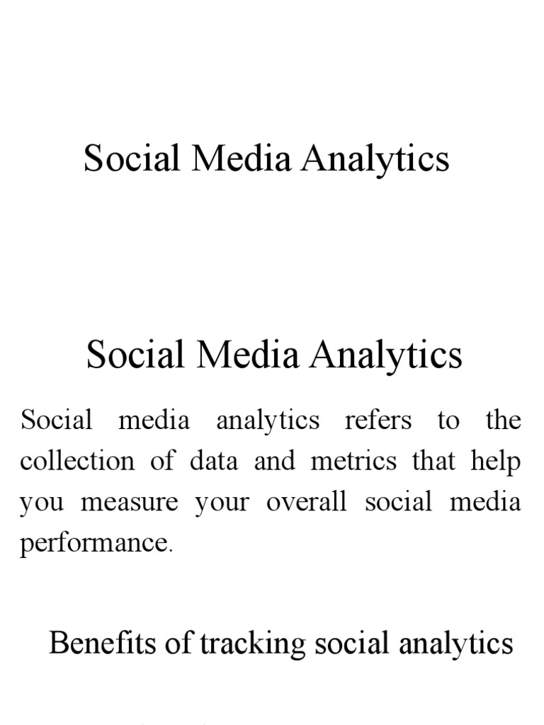 Social Media Analytics | PDF | Popular Culture & Media Studies | Social ...