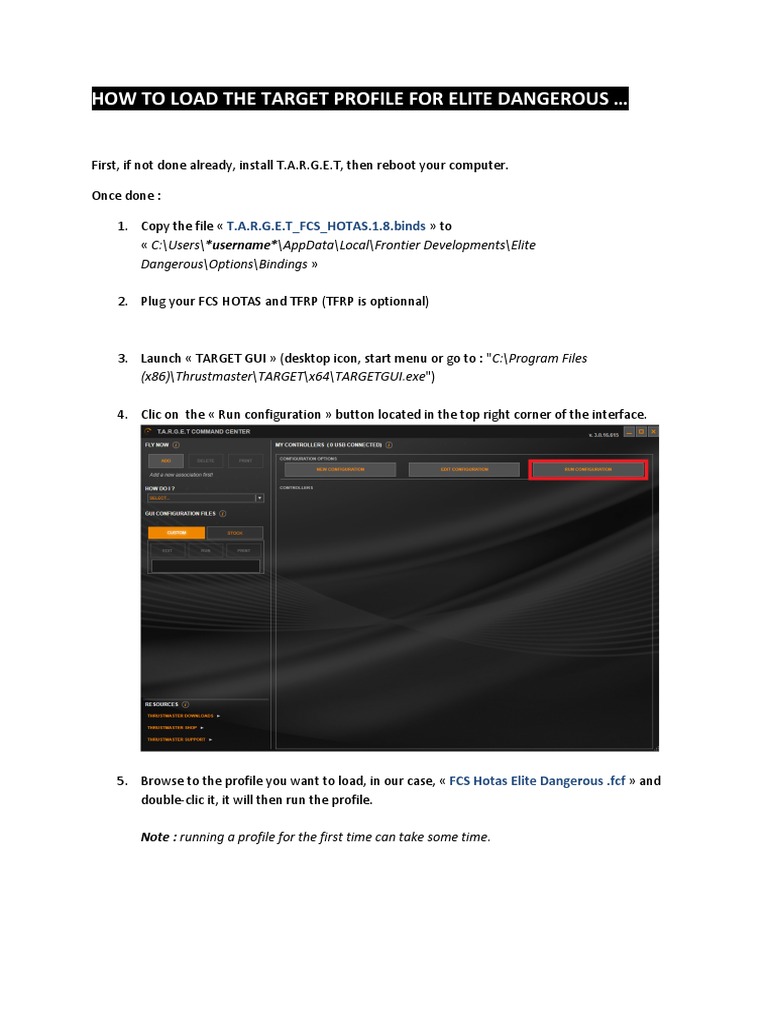 Load Target Profile for Elite Dangerous | PDF | Computers