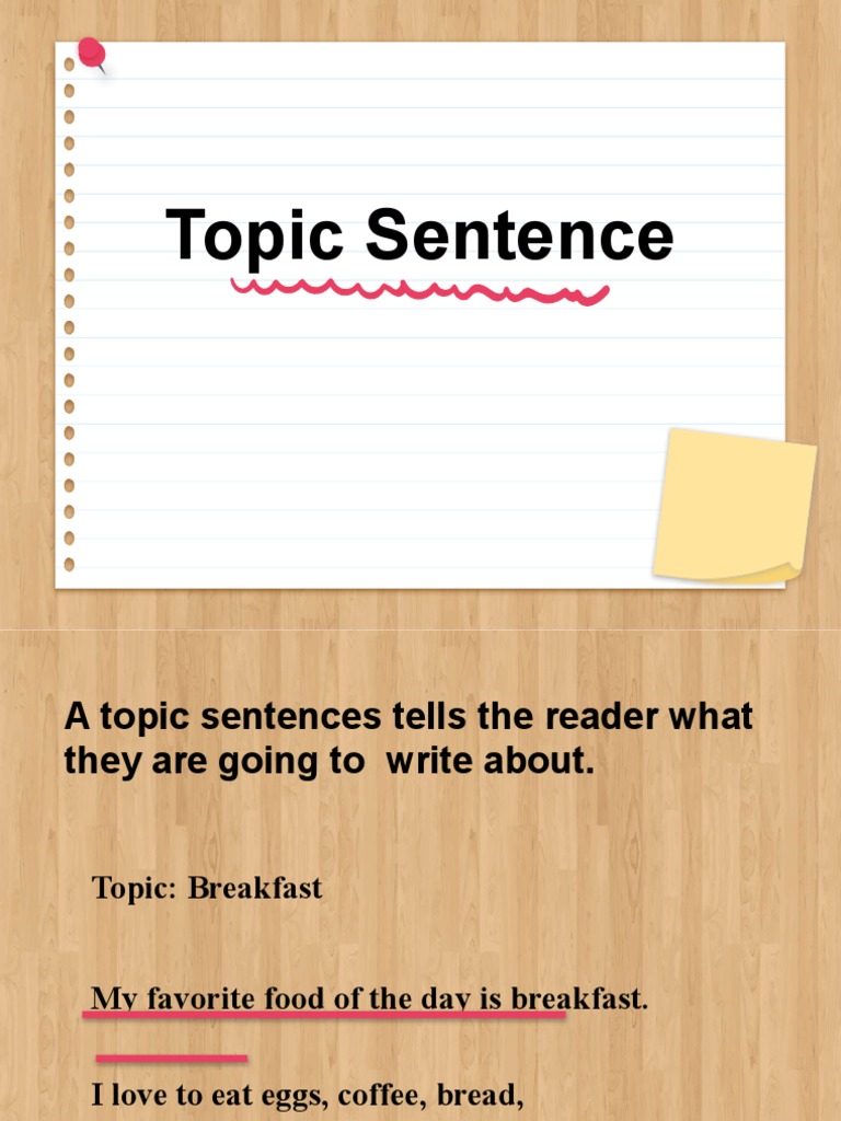 Topic Sentence | PDF