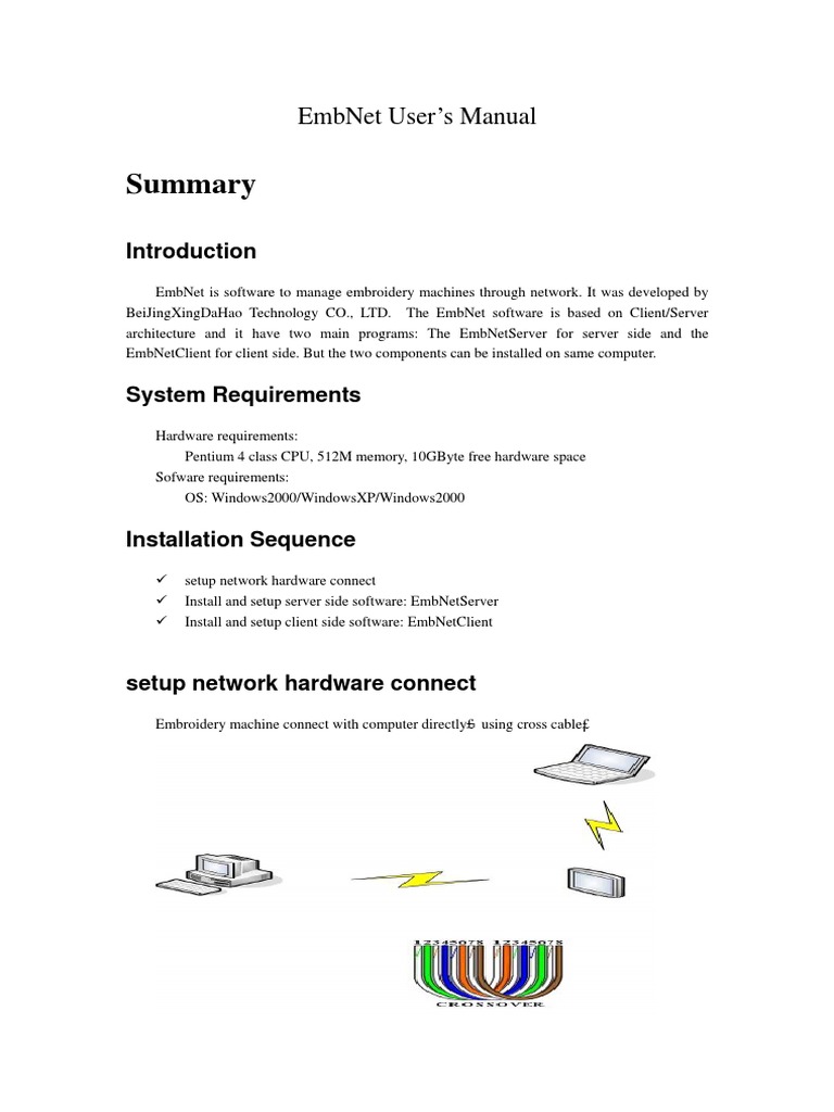 EmbNet Owner's Manual | PDF | Windows 2000 | Button (Computing)