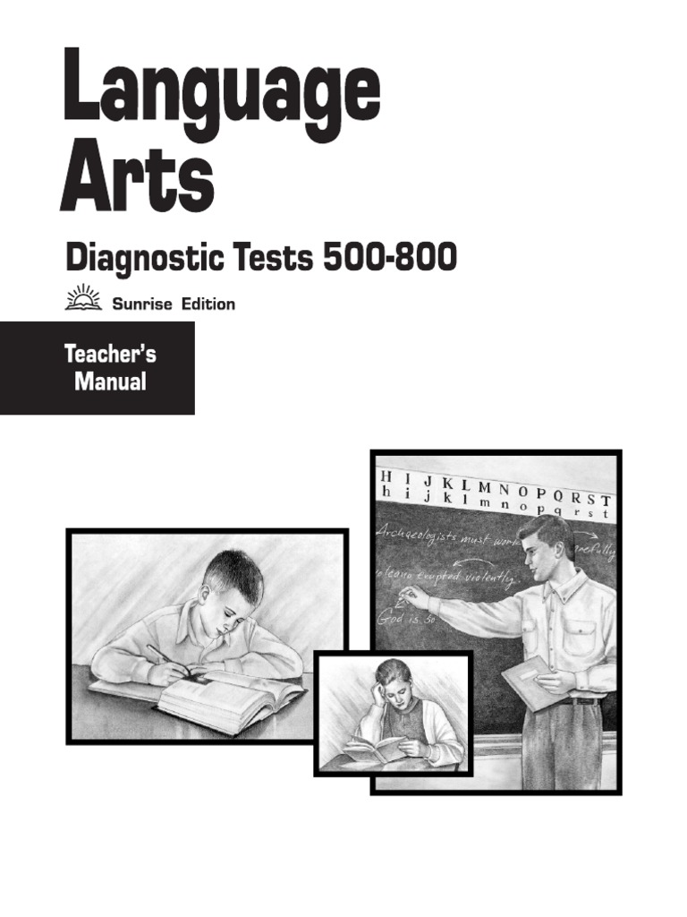 Language Arts Diagnostic Tests 500-800 Teacher's Manual | PDF | Grammar ...