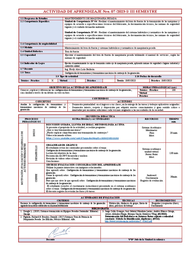 Actividad de Aprendizaje 7 | PDF | Evaluación | Aprendizaje Actividad de Aprendizaje 7 | PDF | Evaluación | Aprendizaje