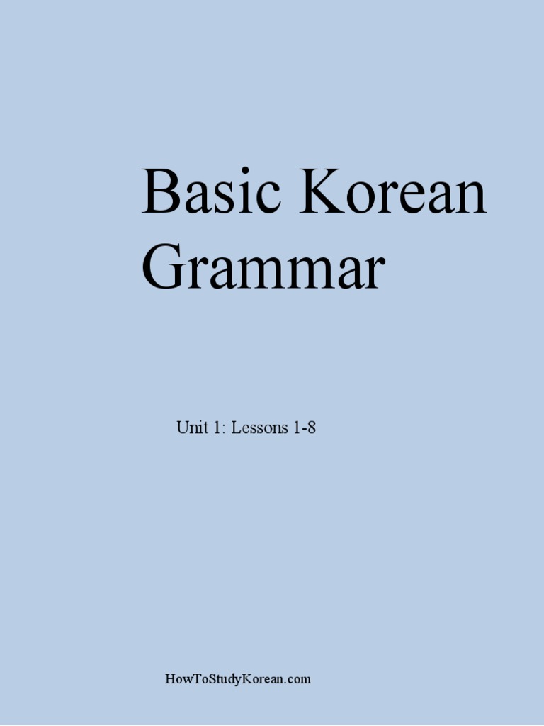 How to study korean Text book | PDF | Verb | English Language