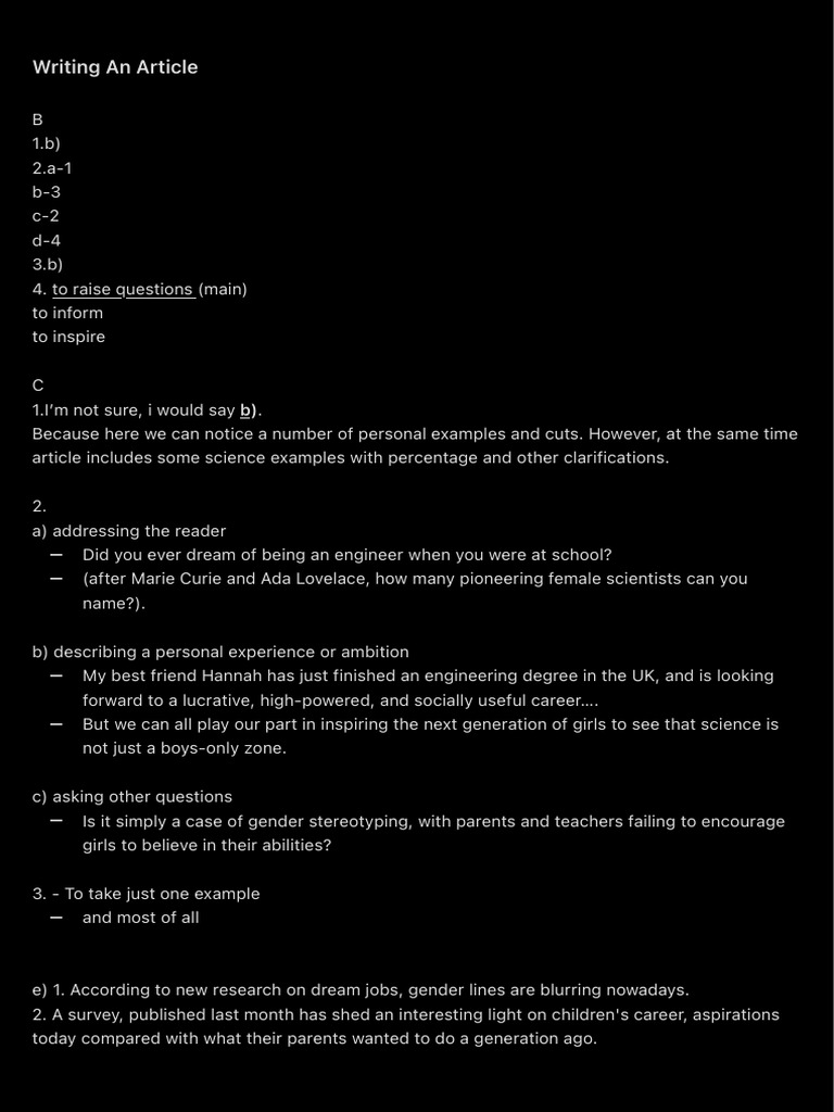 Writing An Article | PDF