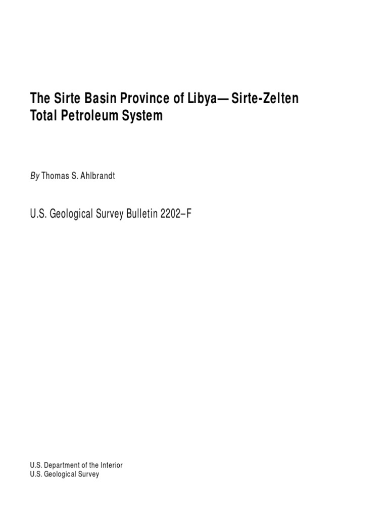 US Geological Survey The Sirte Basin Province of Libya-Sirte-Zelten ...