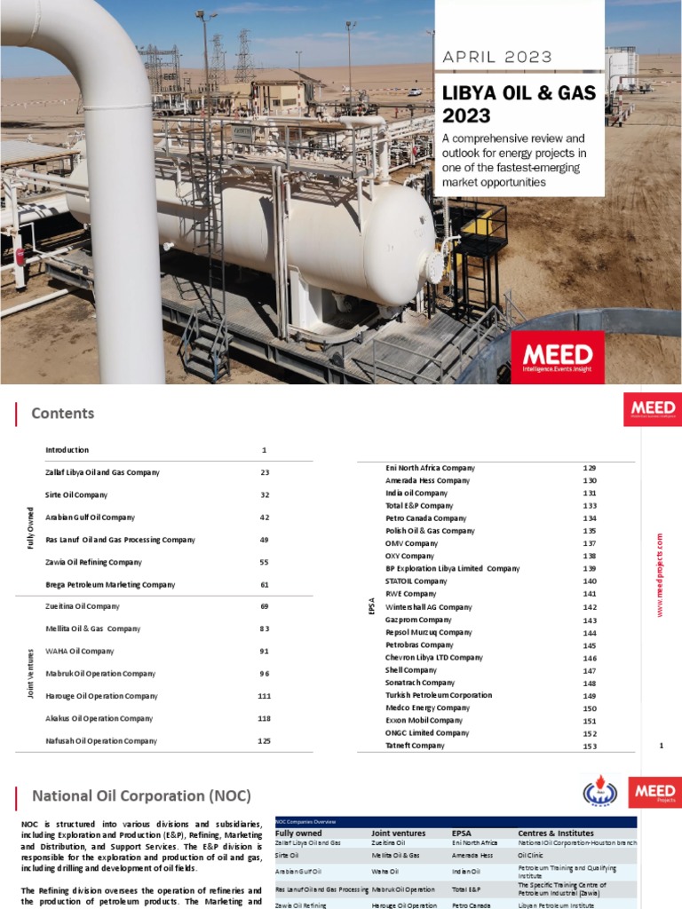 MEED Libya-Oil-and-Gas-2023-Sample-Pages | PDF | National Oil ...