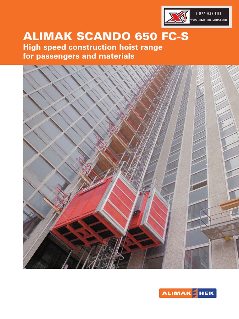 Alimak-Scando-650-FCS-Brochure-metric-w-max-lift-logo | PDF | Car ...