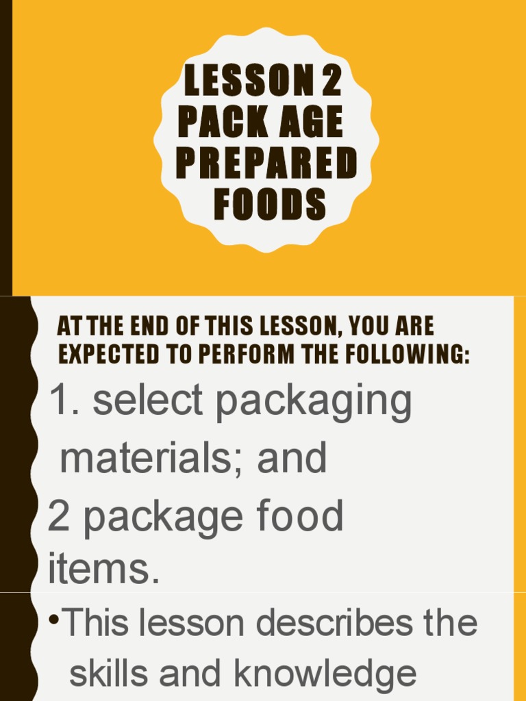 Packaging Foodstuff 2 | PDF