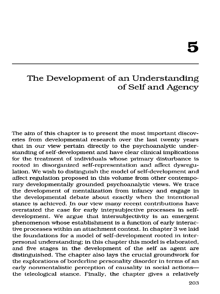 3 Affect Regulation, Mentalization, and The Development of The Self ...