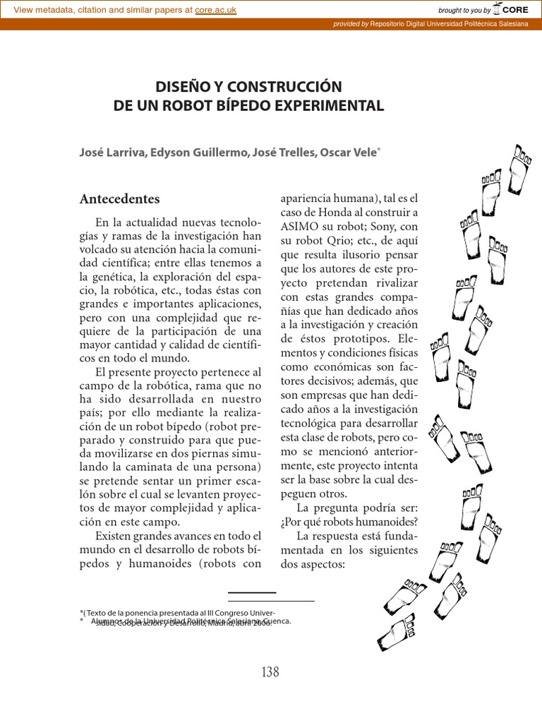 Arduino Bipedo | PDF | Robot | Robótica