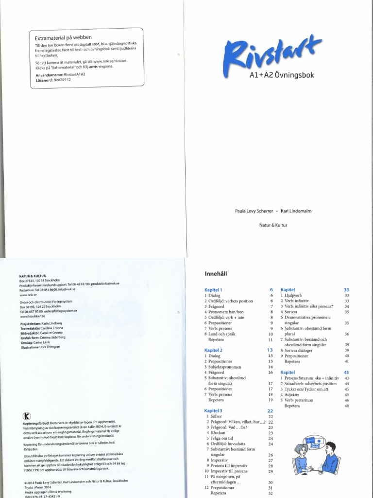 Rivstart A1-A2. Övningsbok | PDF