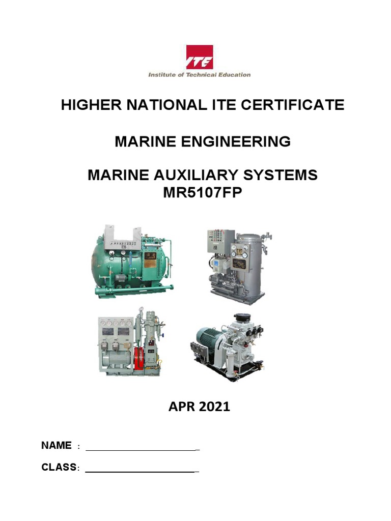 Marine Auxiliary Systems Notes Apr 2021 | PDF | Turbine | Anode