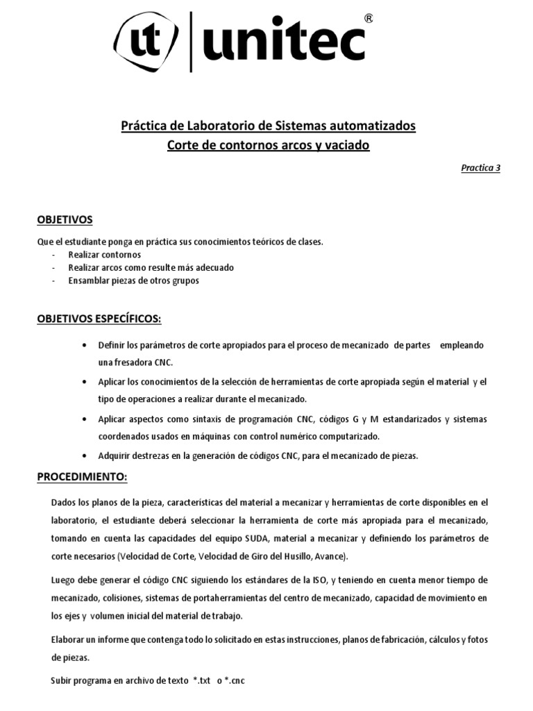 Práctica CNC: Corte y Ensamblaje | PDF | Control numerico | Mecanizado