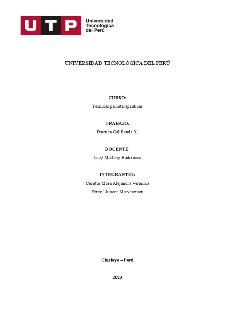 PC01 | PDF | Terapia Gestalt | Psicoterapia