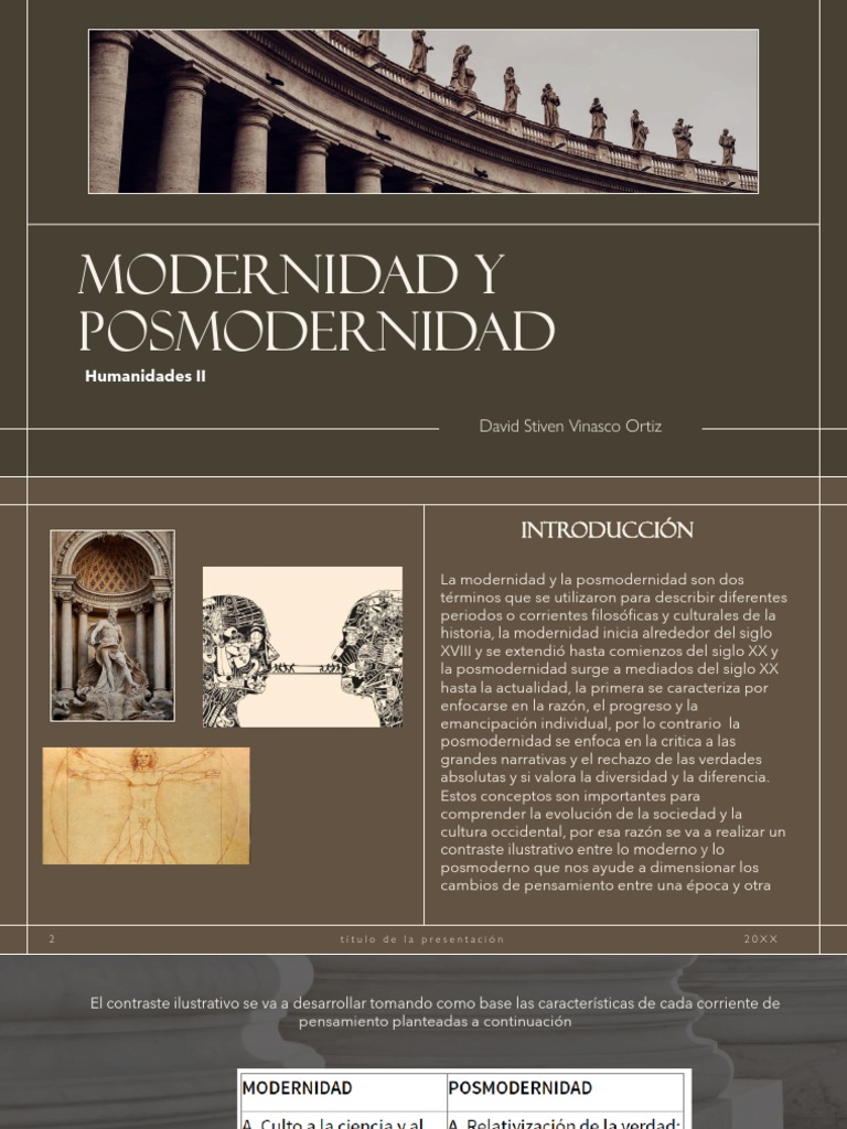 Modernidad y Posmodernidad: Un Análisis | PDF | Modernidad | Verdad