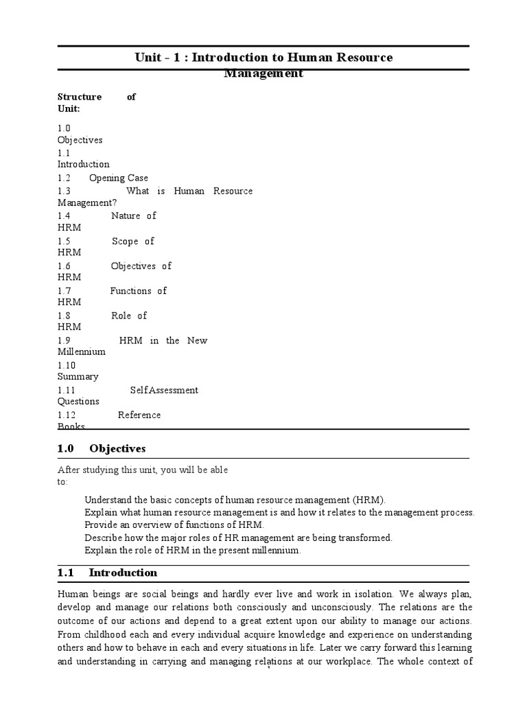 HRM Basic Notes | PDF | Human Resource Management | Human Resources