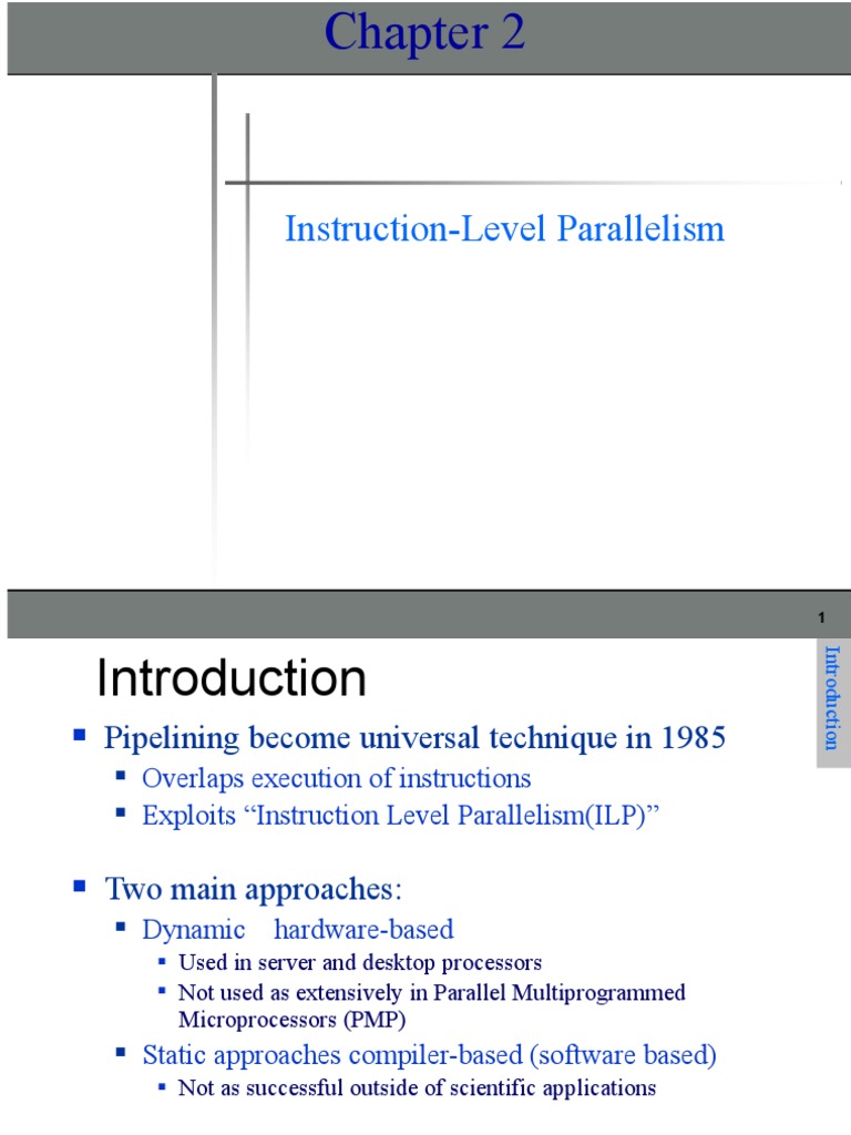 Chapter 2 Ilp Pdf Central Processing Unit Parallel Computing