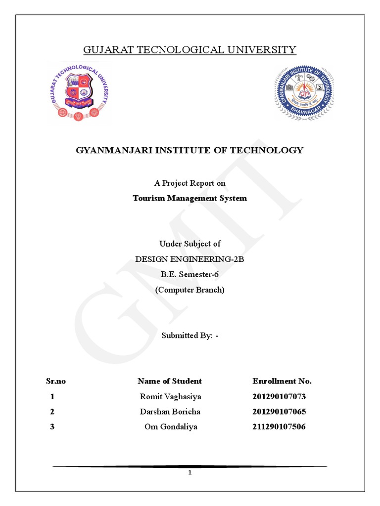 Tourism Management System Project Report | PDF | Websites | World Wide Web