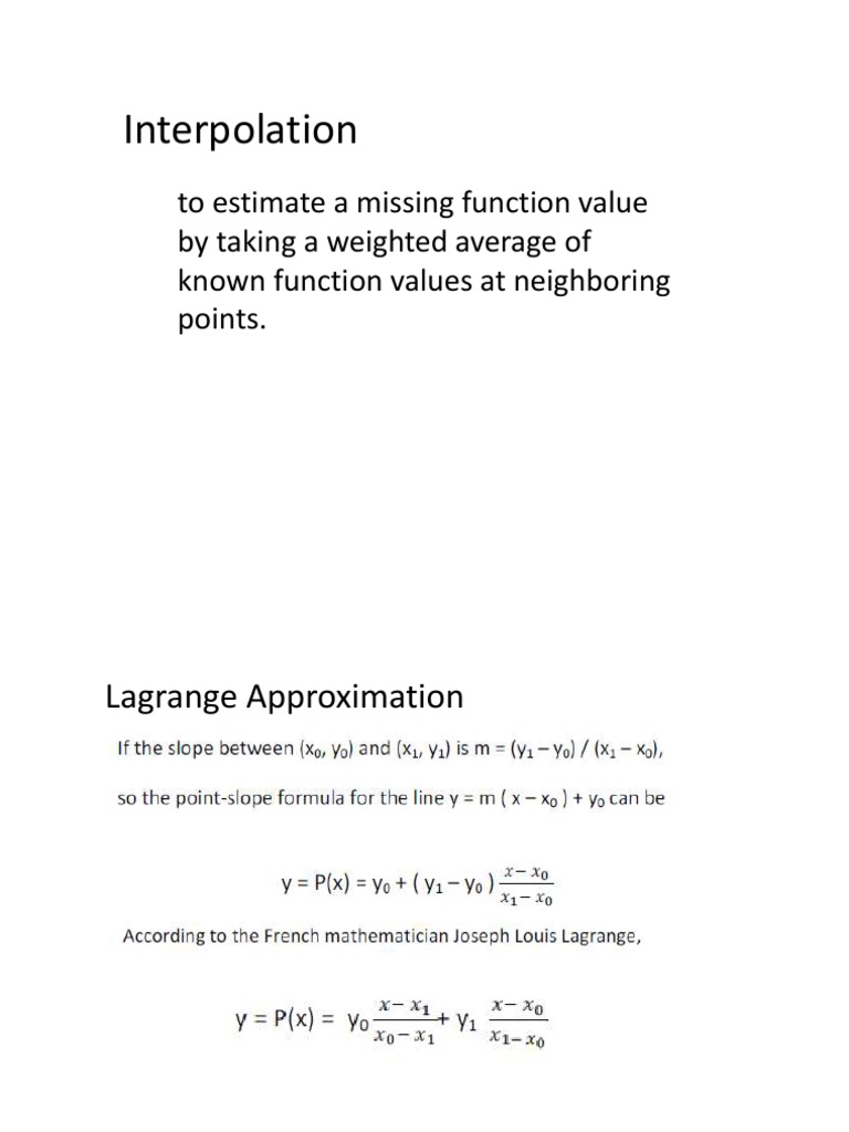 Lagrange Interpolation Notes | PDF Lagrange Interpolation Notes | PDF
