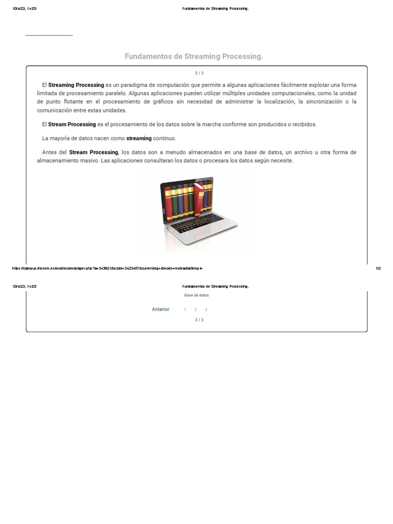 Fundamentos de Streaming Processing | PDF