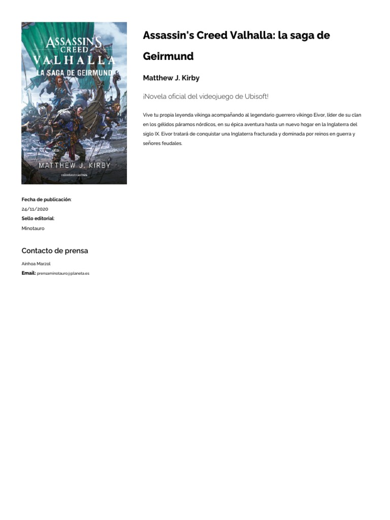 Assassins Creed Valhalla La Saga de Geirmund | PDF