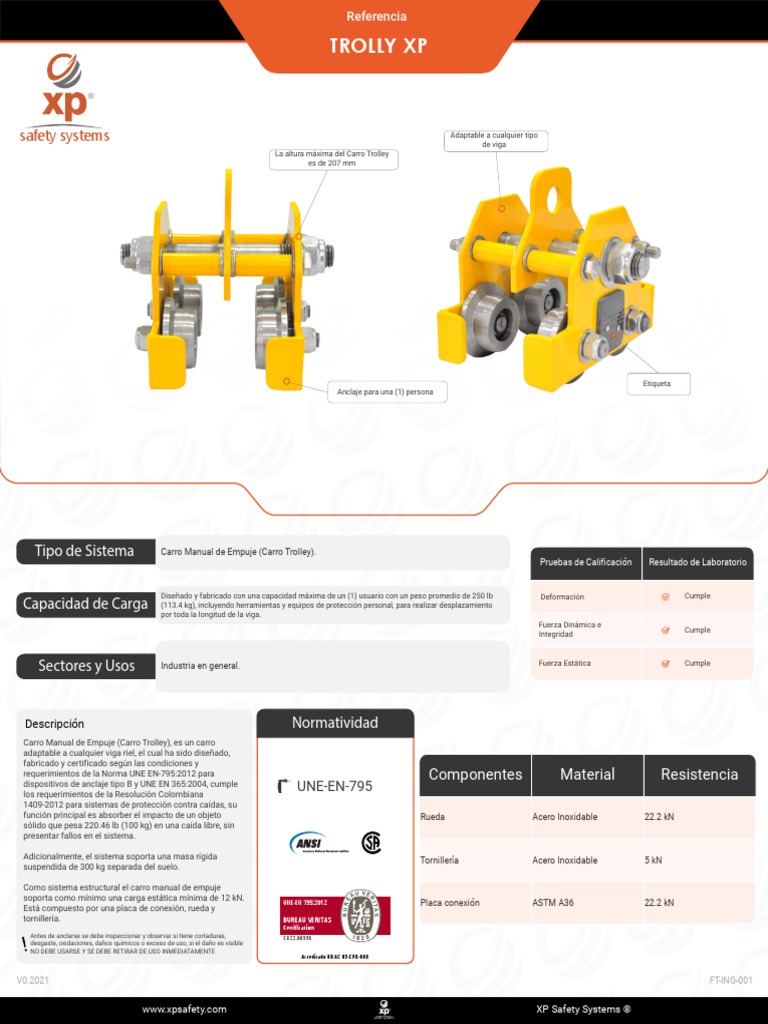 Trolly XP | PDF | Tornillo | Acero