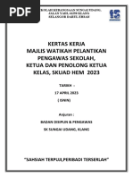 Kertas Kerja Watikah Pelantikan Pengawas Sksu 2022 | PDF