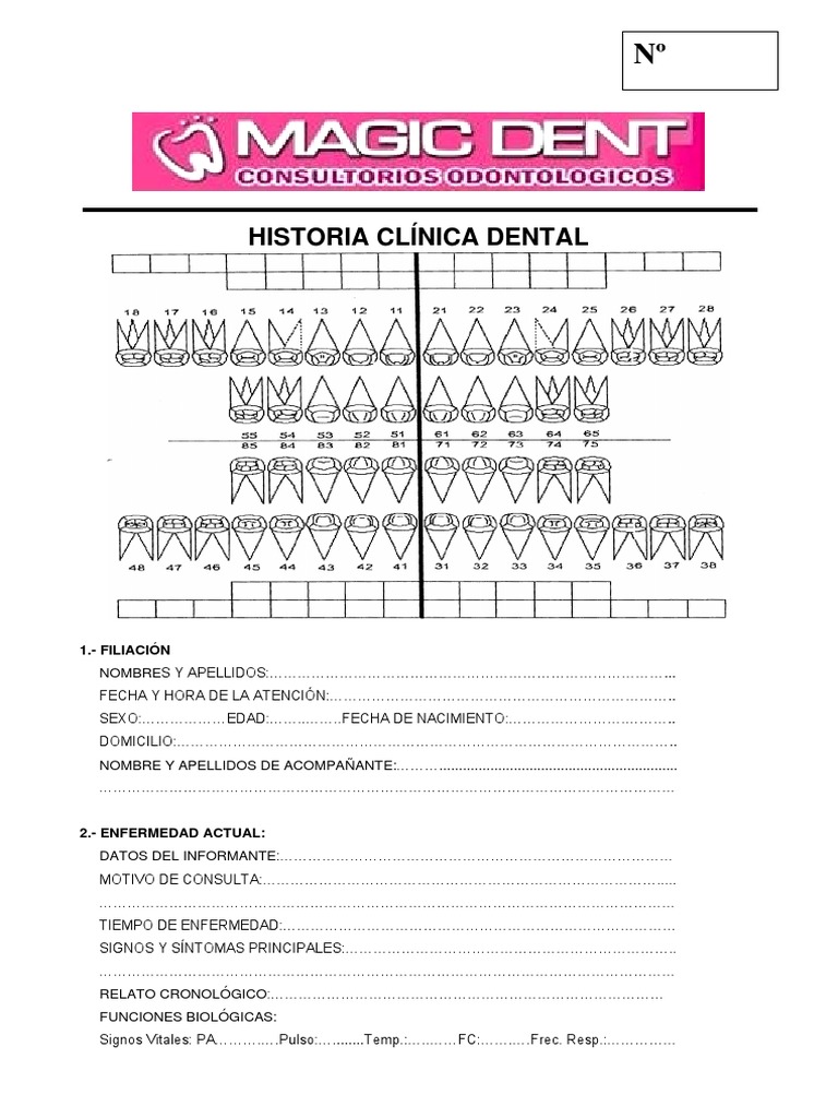 Historia Clinica Magic Dent | PDF