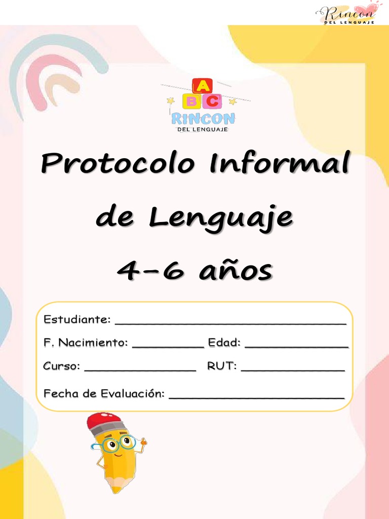 Protocolo de Evaluación de Lenguaje 4-6 Años | PDF | Lingüística