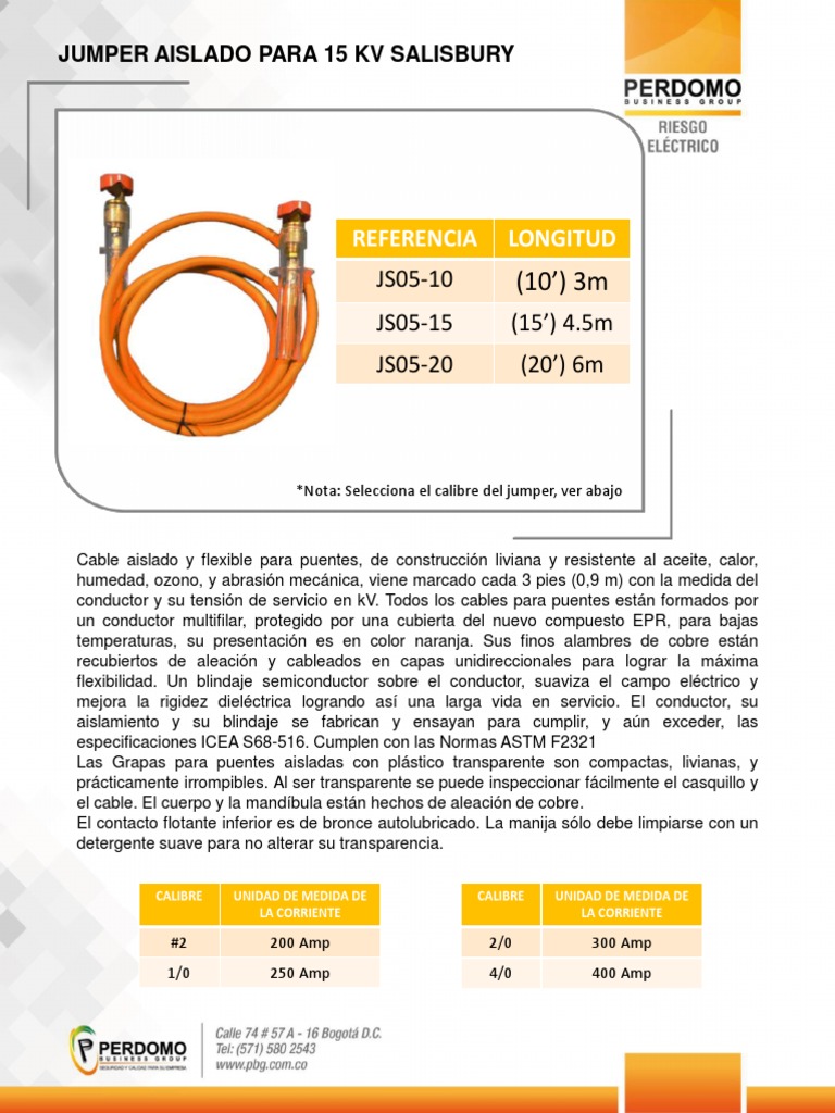 Jumper Aislado 15 kV Salisbury | PDF
