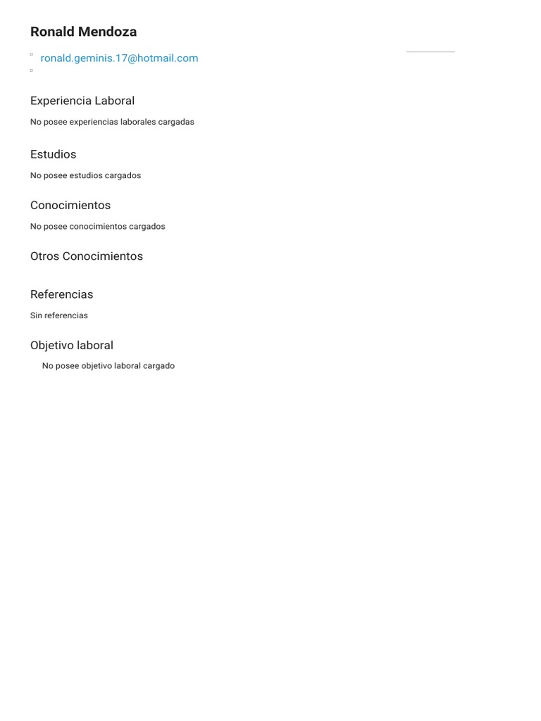 CV Ronald Mendoza | PDF