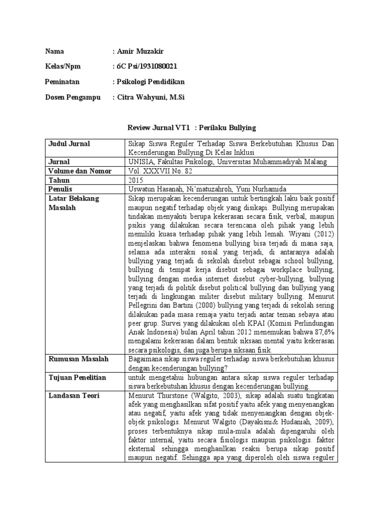 Amir Muzakir Review Psi Pendidikan | PDF