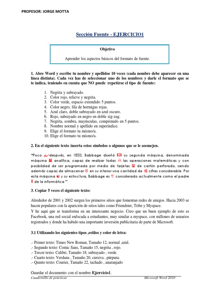 01 Prácticas Word | PDF