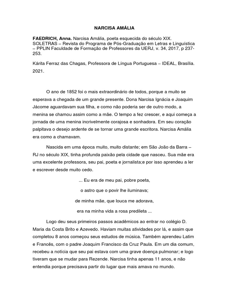 Narcisa Amalia | PDF