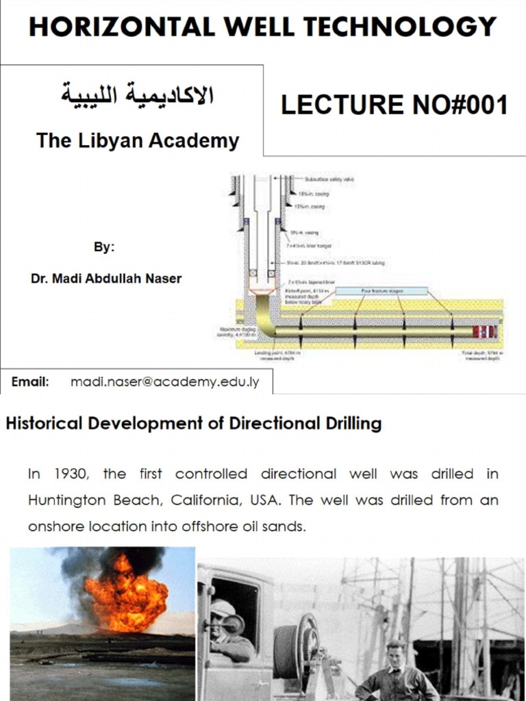 Horizontal Well Technology LECTURE NO#0001 | PDF