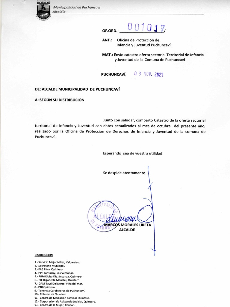 Oficio Catastro | PDF