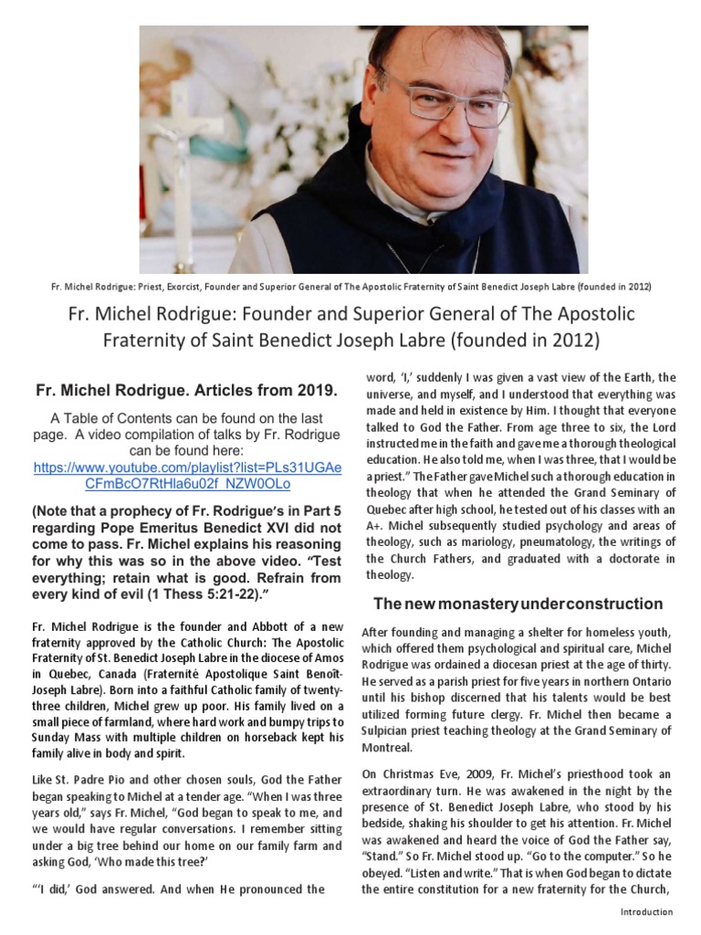 Fr. Michel Rodrigue Entire Compilation | PDF | Mary, Mother Of Jesus ...