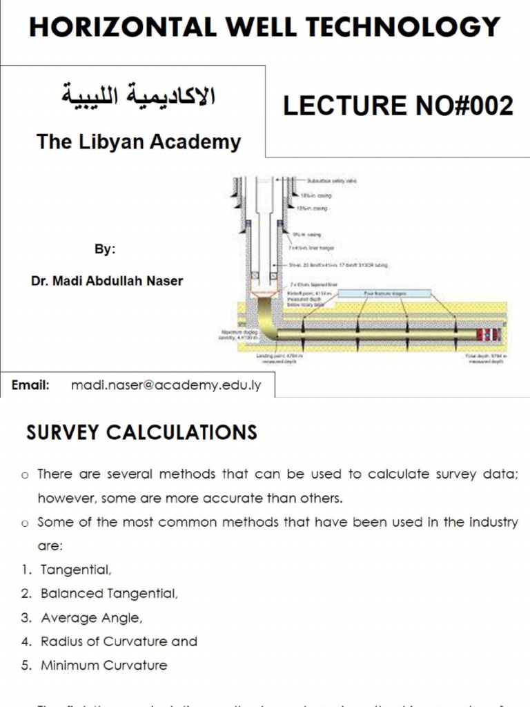 Horizontal Well Technology LECTURE NO#0002 | PDF