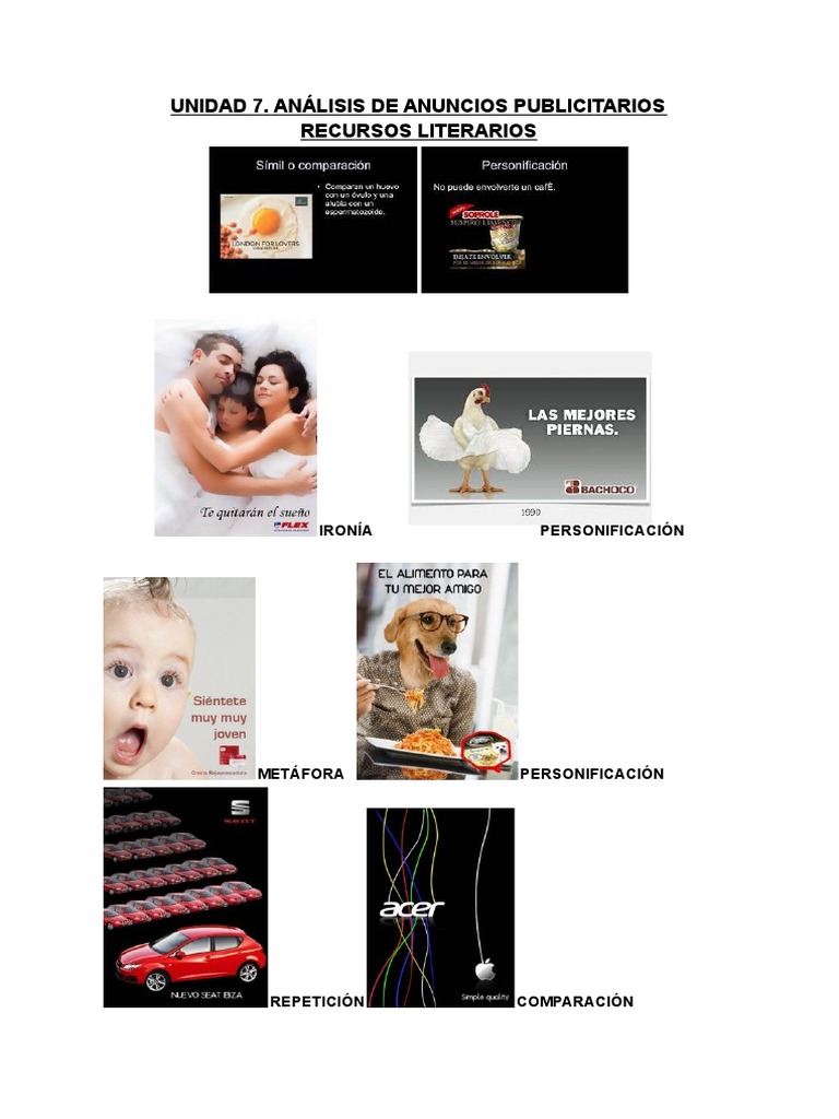 Unidad 7. Análisis de Anuncios Publicitarios | PDF