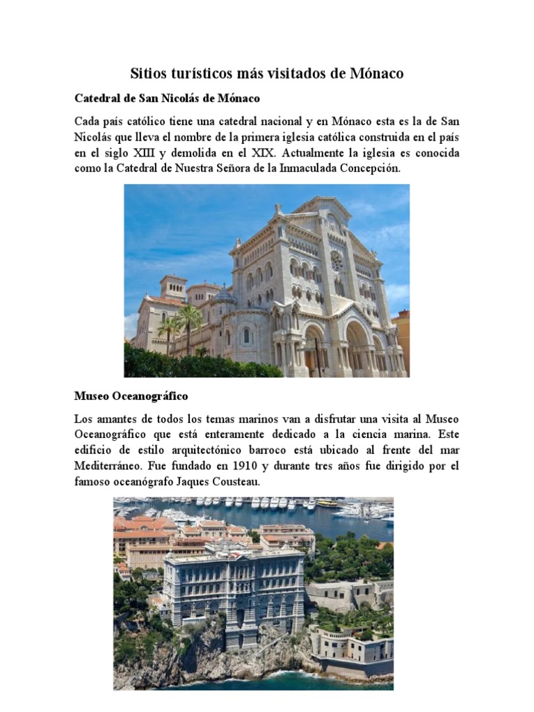 Turismo Mónaco | PDF | Mónaco