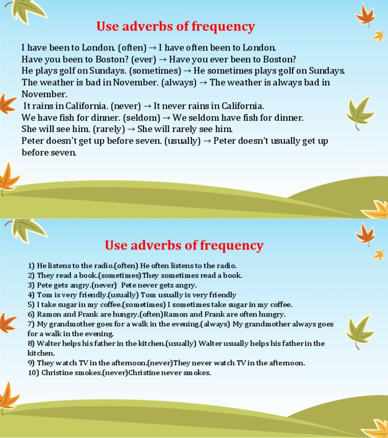 Present Simple and frequency adverbs | PDF